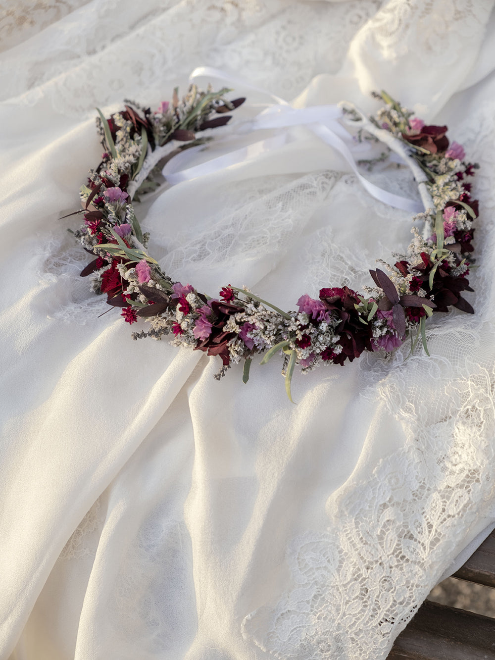 Corona de novia Burgundy – Polen